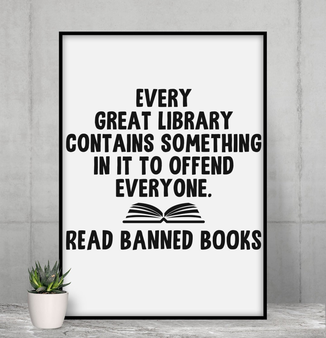 Banned Book Week, Library Poster, Classroom Décor, Librarian Gift ...