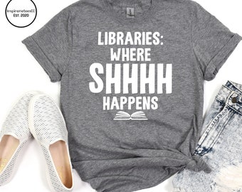 Library Where Shhh Happens - Etsy
