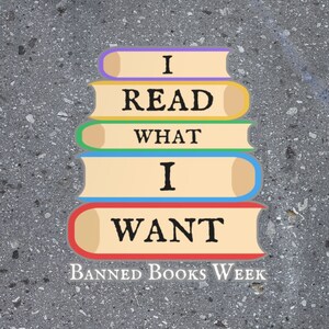 Read Banned Books Sticker, Banned Book Decal, Reader Sticker, Book Nerd ...