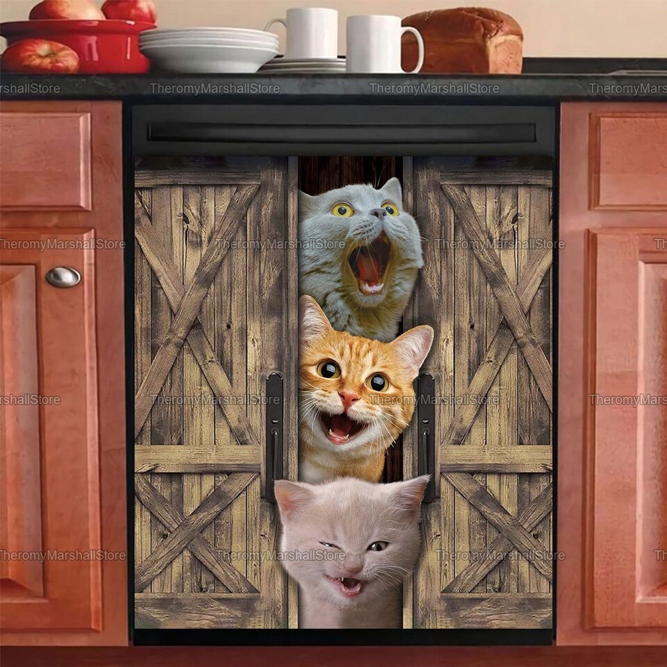 Cat Dishwasher, Funny Cat Dishwasher Designed & Sold By Craig Stevens