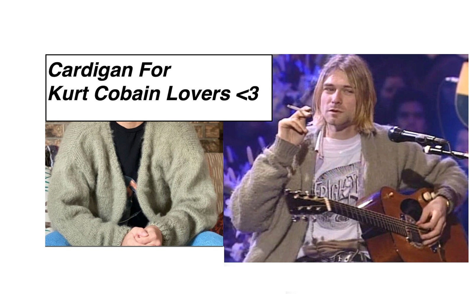 Kurt Cobain MTV Cardigan, Cardigan Similar to Kurt Cobain MTV Unplugged ...