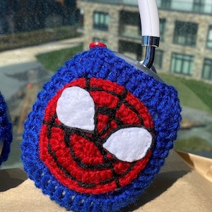Spiderman Airpods Max Case, Spidey 100% Handmade Airpods Max Crochet Headphone Cover, Spidey and ...