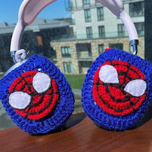 Spiderman Airpods Max Case, Spidey 100% Handmade Airpods Max Crochet Headphone Cover, Spidey and ...