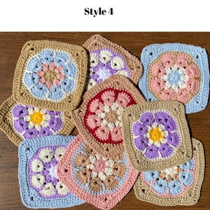 Smiley Face Crochet Squares Kit, Finished Square Kit, Crochet Kit ...
