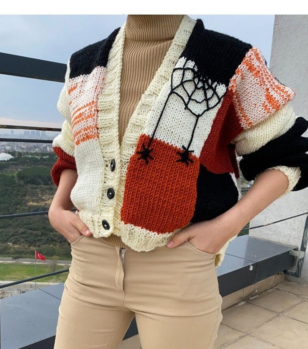 Halloween Cardigan for Women & Men, Halloween Knit Sweater With ...
