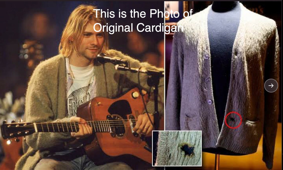 Kurt Cobain MTV Cardigan, Cardigan Similar to Kurt Cobain MTV Unplugged ...