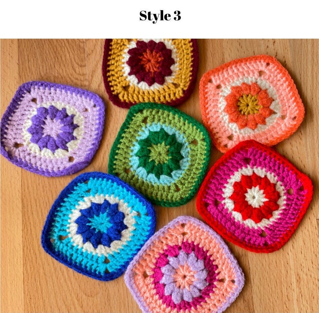 Crocheted Squares Kit, Finished Square Kit, Crochet Kit, Ready Afghan ...