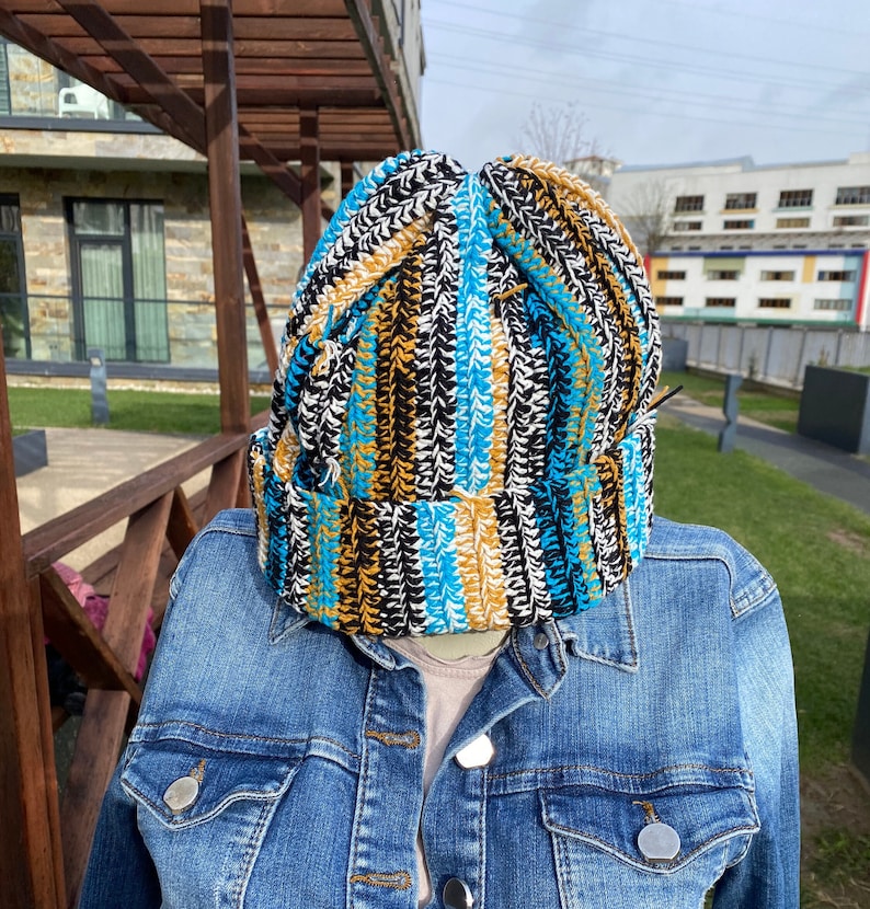 Scrap Beanies,one of A Kind Unisex Crochet Scrapped Yarn Beanie ...