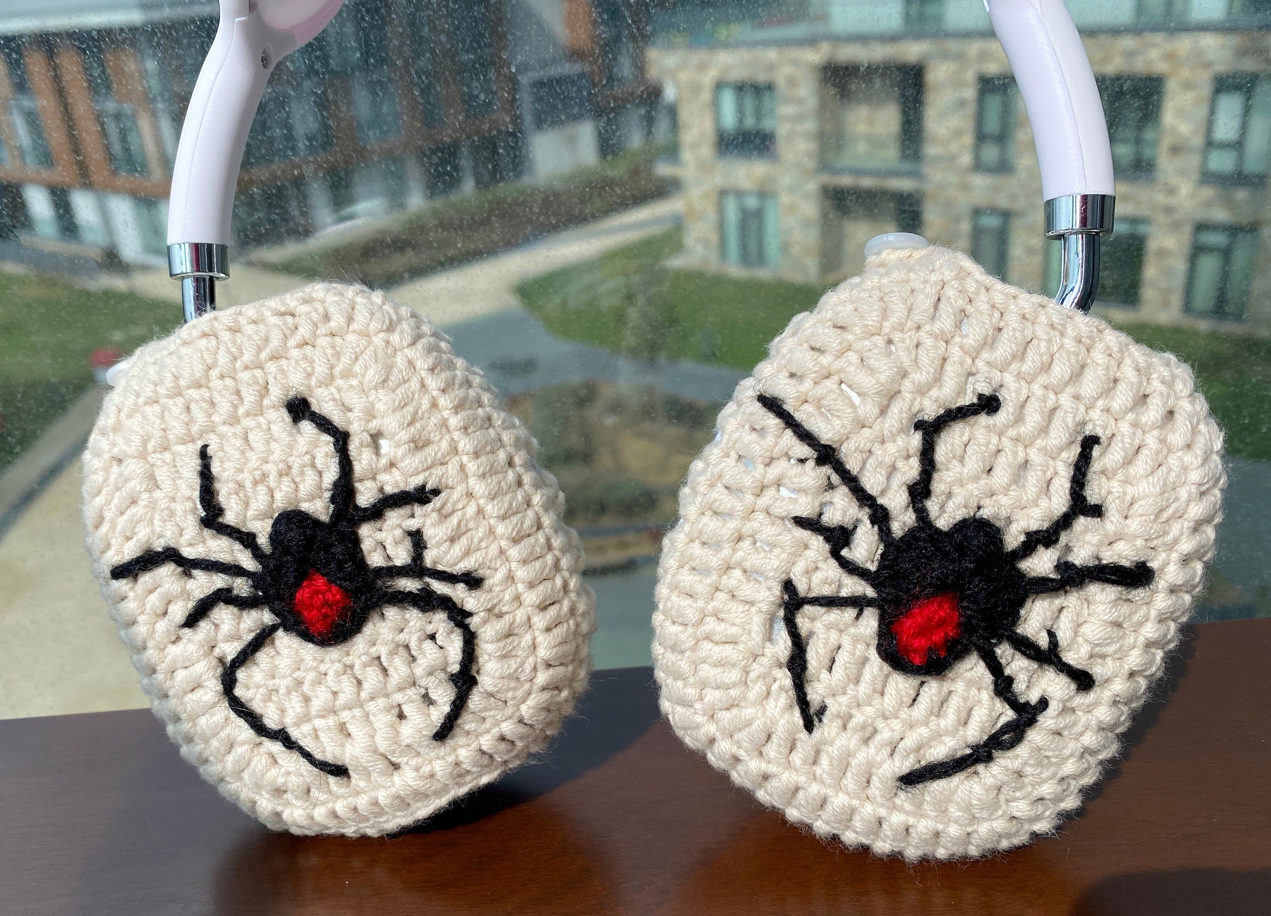 Spider Crochet Airpods Max Case, 100% Handmade Spider Pattern Airpods ...