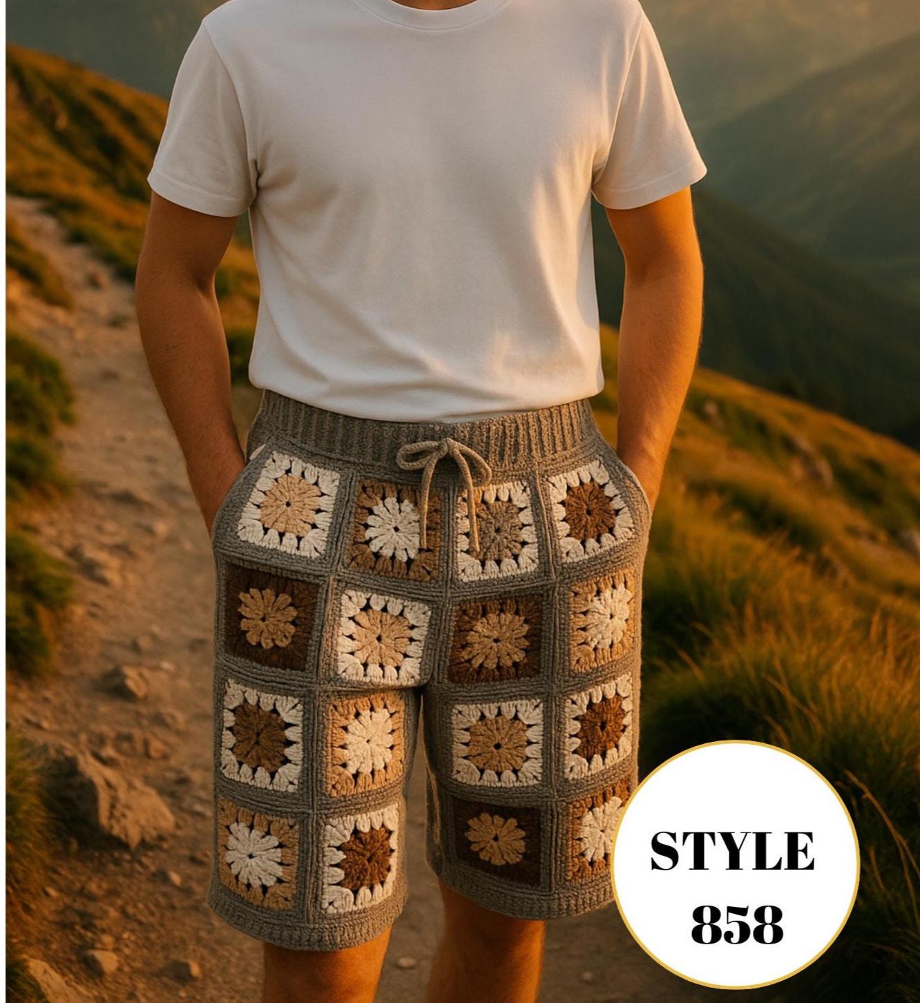 Crochet Mens Shorts, Granny Square Men's Shorts, Mens Crochet Shorts ...
