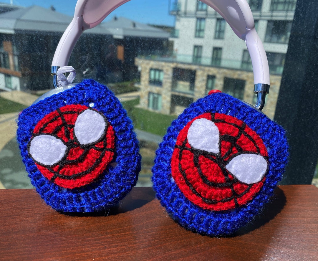 Spiderman Airpods Max Case, Spidey 100% Handmade Airpods Max Crochet ...