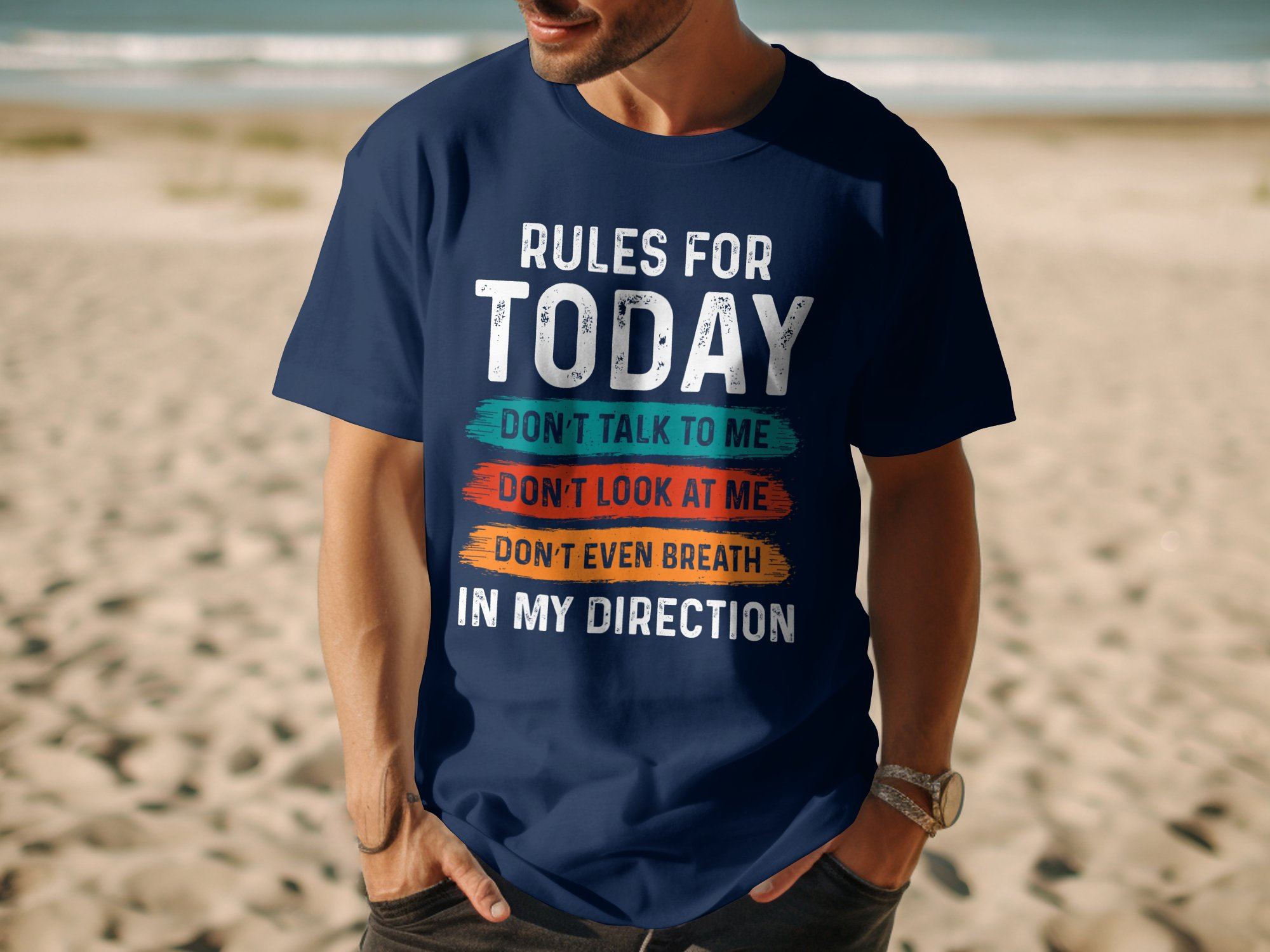 Funny Graphic Tees, Sarcastic Quote Shirt, Rules for Today Tee ...