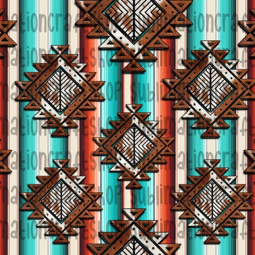 Aztec Cowhide Background Png Western Design Aztec Pattern - Etsy