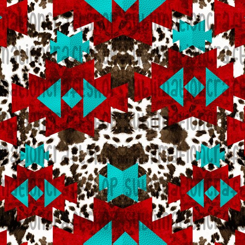 Aztec Cowhide Background Png Western Design Aztec Pattern - Etsy