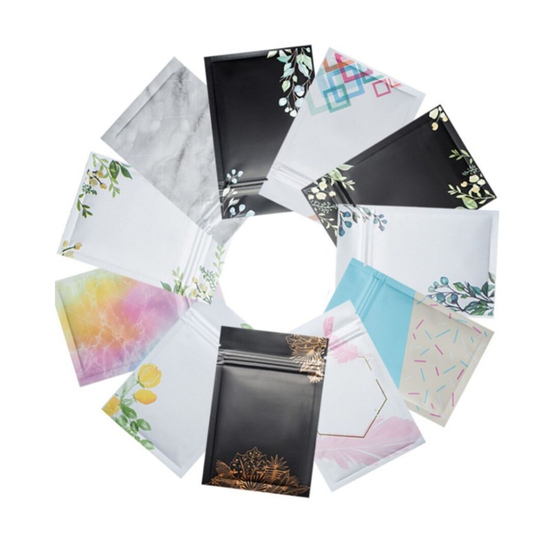 100 Floral Mylar Bags: Small Resealable Zip Lock Pouches - Etsy