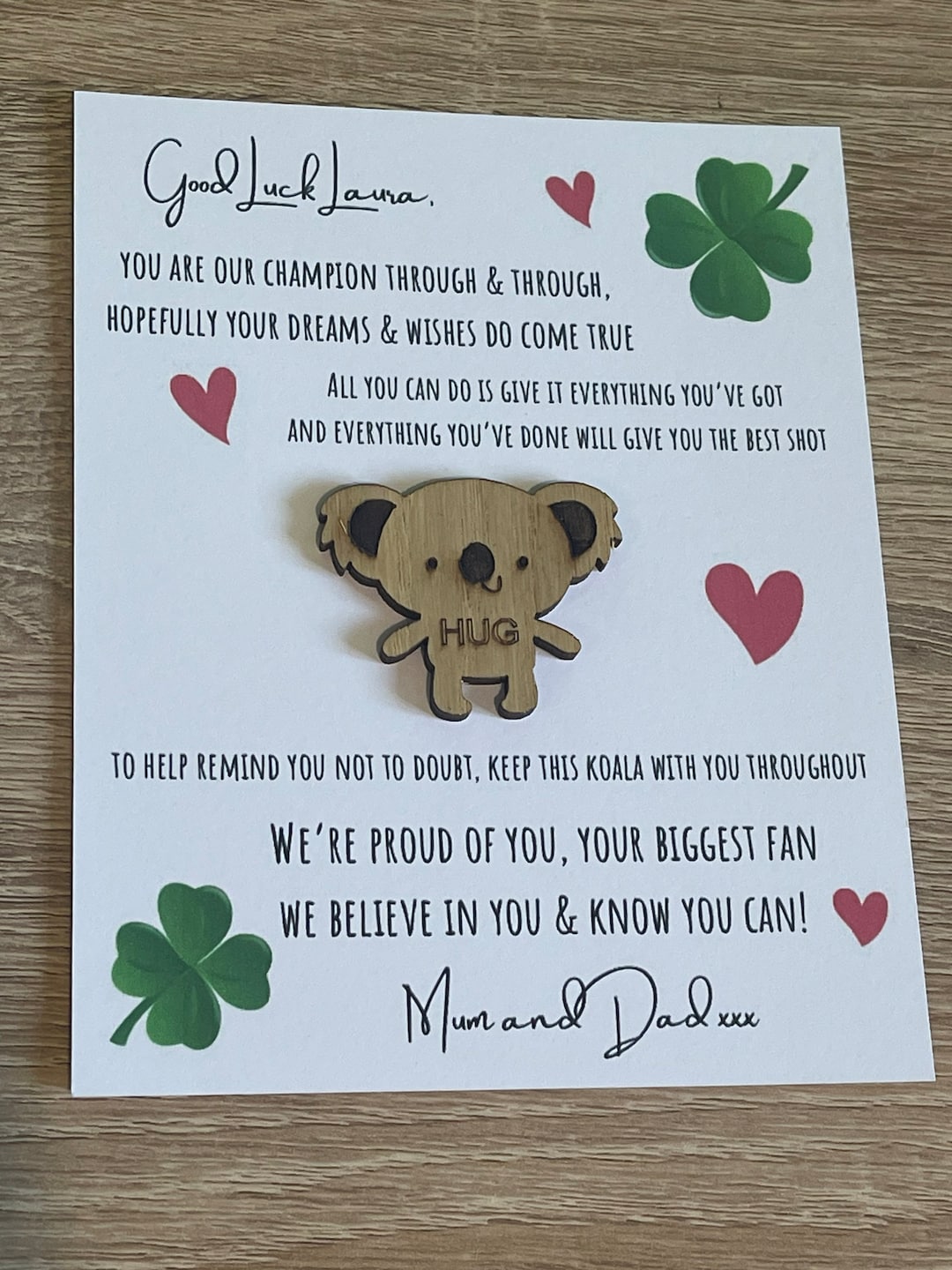 GOOD LUCK HUG/ Sporting Race, Competition, Exam Good Luck/ Wishing You ...