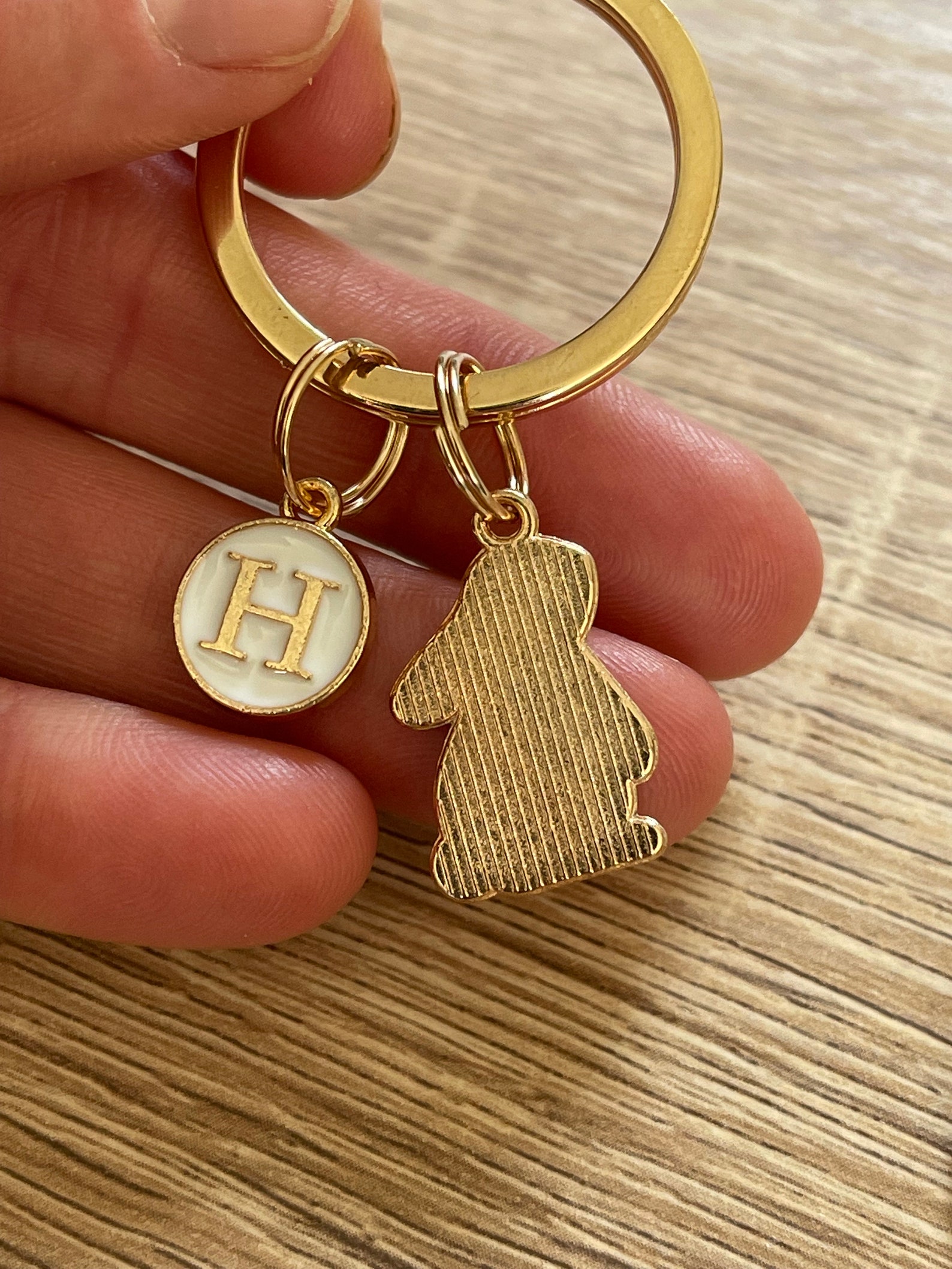 PERSONALISED BUNNY KEYRING/ Rabbit Keychain/ Token Gift/ - Etsy UK