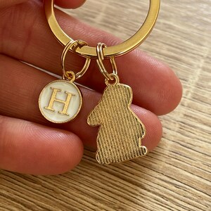 PERSONALISED BUNNY KEYRING/ Rabbit Keychain/ Token Gift/ Easter Gift ...