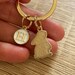 PERSONALISED BUNNY KEYRING/ Rabbit Keychain/ Token Gift/ Easter Gift ...