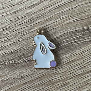 PERSONALISED BUNNY KEYRING/ Rabbit Keychain/ Token Gift/ Easter Gift ...