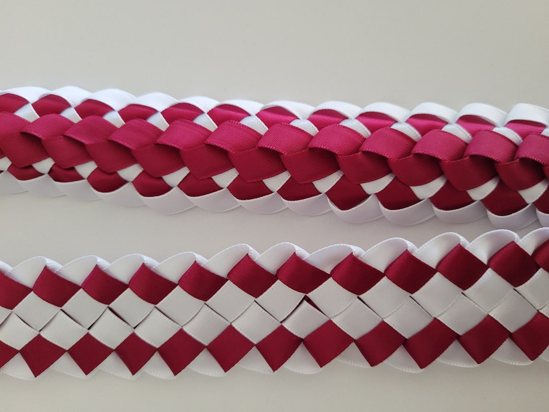 Maroon and White Graduation Lei - Etsy