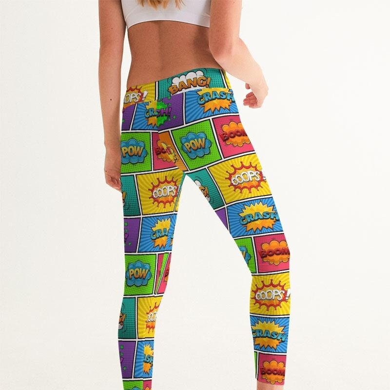 Cartoon Comic Leggings - Etsy