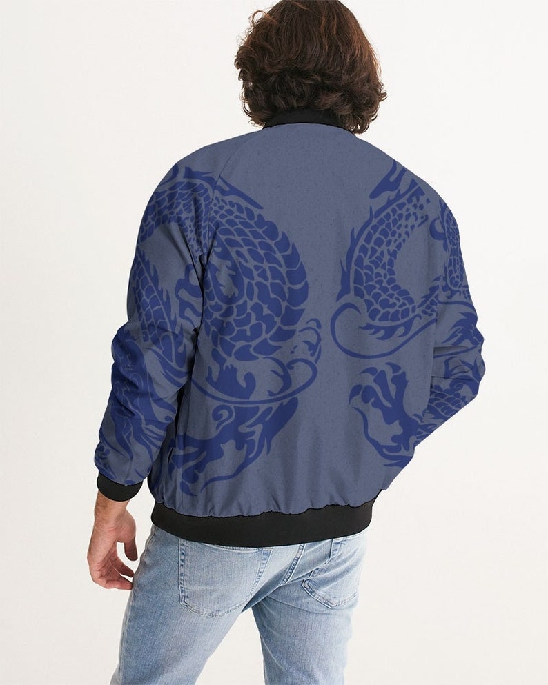 Japanese Dragon Bomber Jacket, Serpent Dragon Jacket, Dragon Print ...