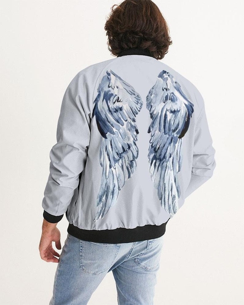 Tengu Wings Bomber Jacket, Angel Wings Theme, Yokai Influence, Feather ...