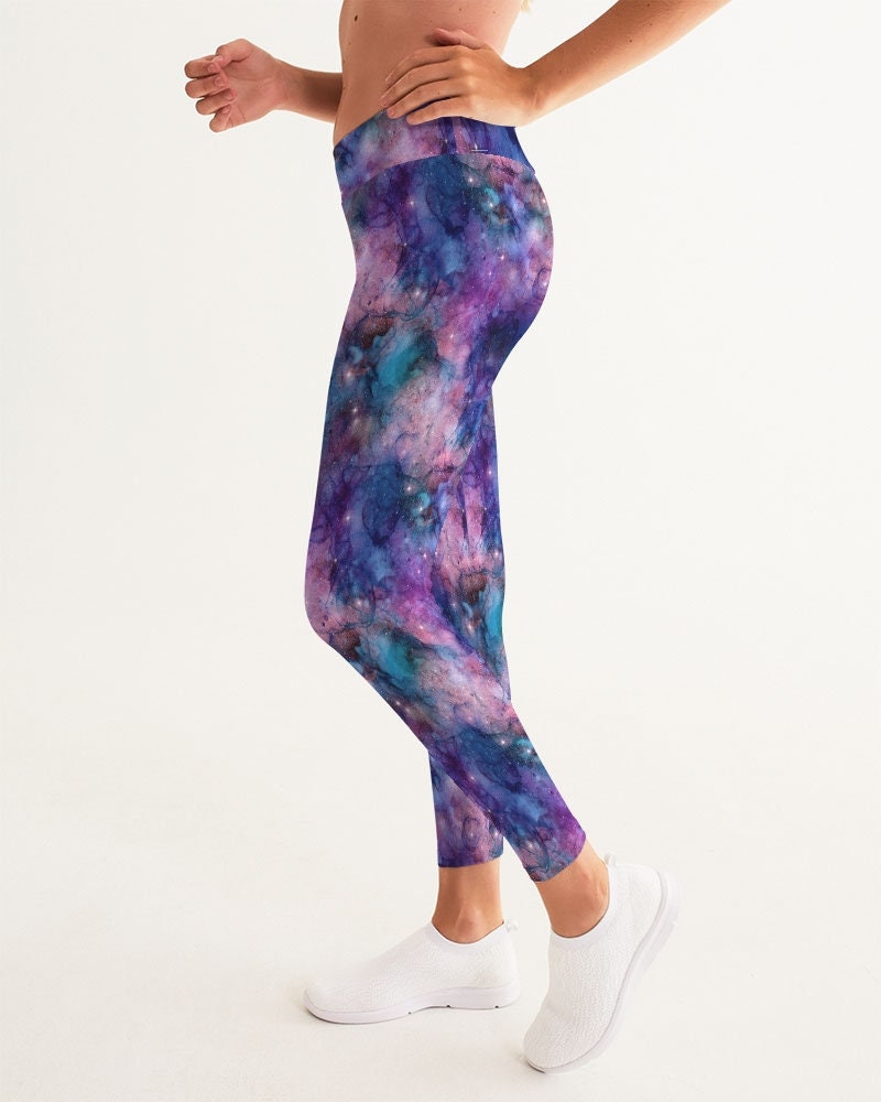Galaxy Tie Dye Yoga Pants • Reflective Galaxy Print Leggings • Galaxy ...