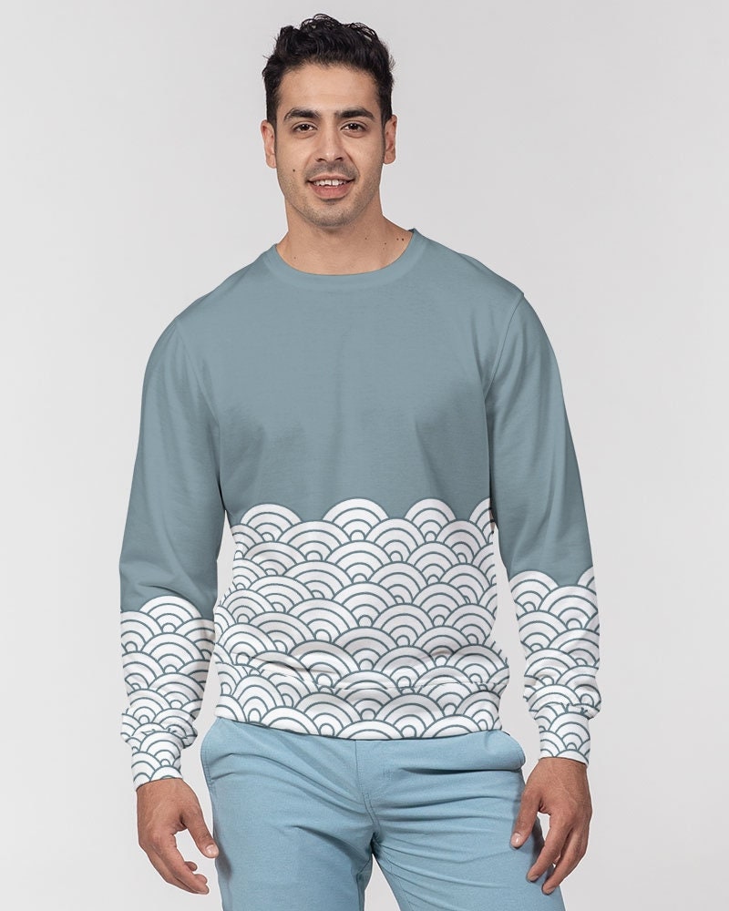 Wave Pattern Sweatshirt Seigaiha Pattern Sweatshirt Fish Scale ...