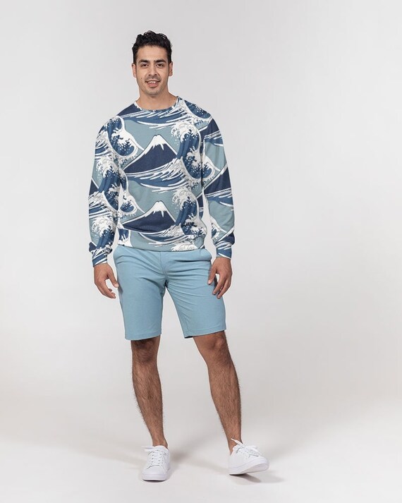 Mountain and Wave Sweatshirt Wave Design Sweatshirt Wave | Etsy