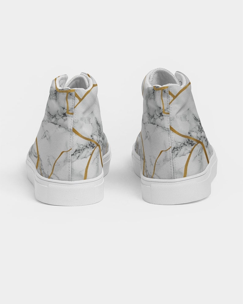Kintsugi Art High-top Canvas Shoes Marble | Etsy