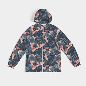 Rural Japan Mountain Windbreaker, Mountain Landscape Jacket, Gift for Nature Lover Japanese ...