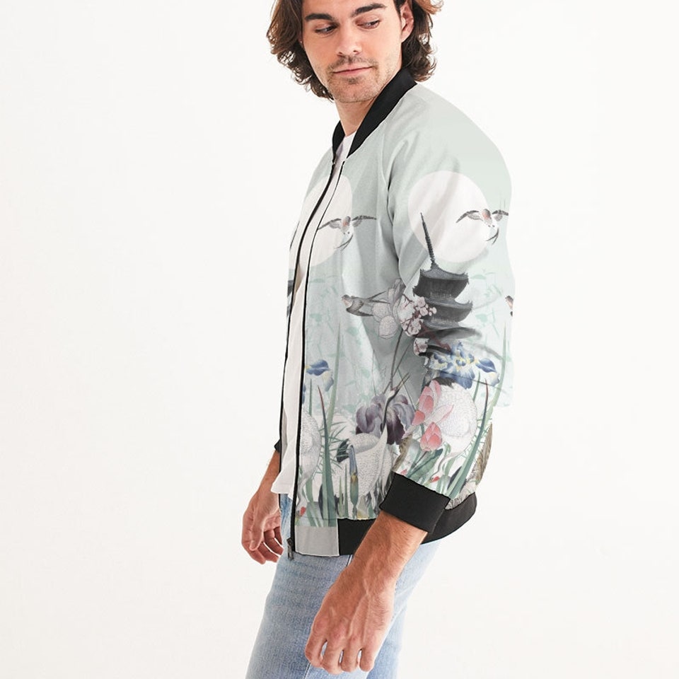 Japanese Style Landscape Bomber Jacket Beautiful Japanese Motif Jacket ...