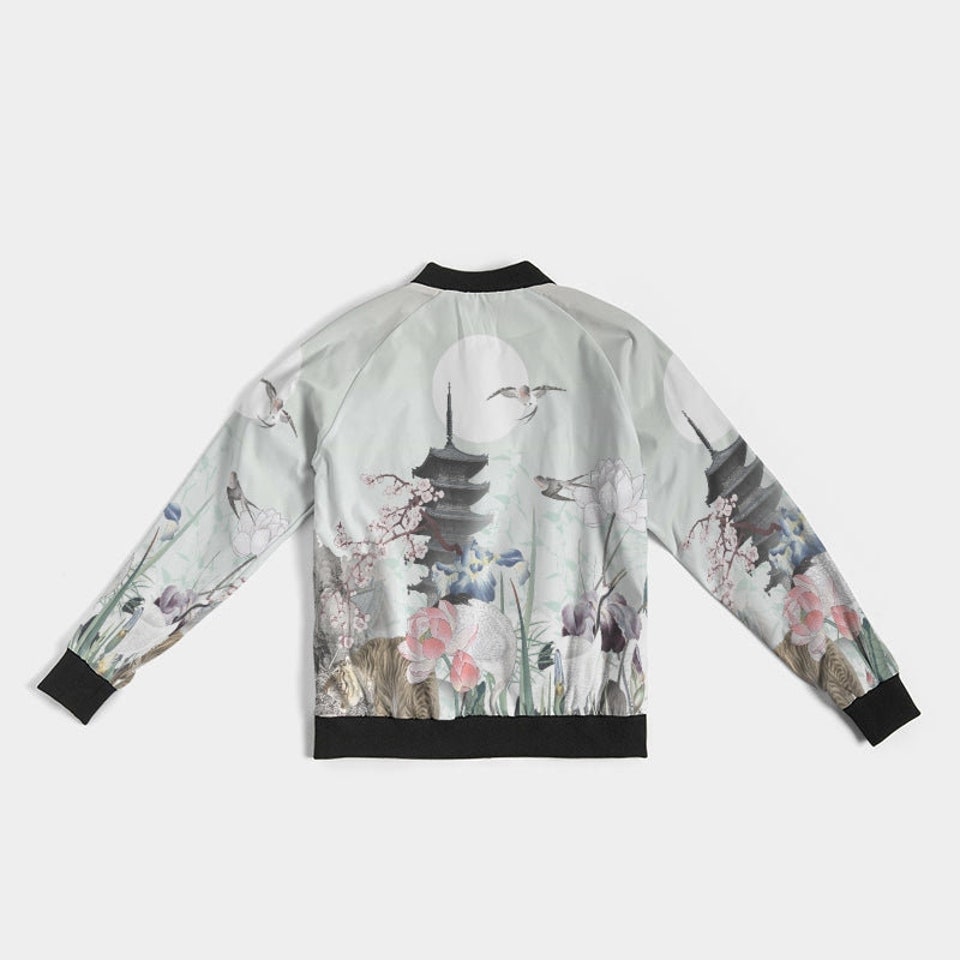 Japanese Style Landscape Bomber Jacket Beautiful Japanese Motif Jacket ...