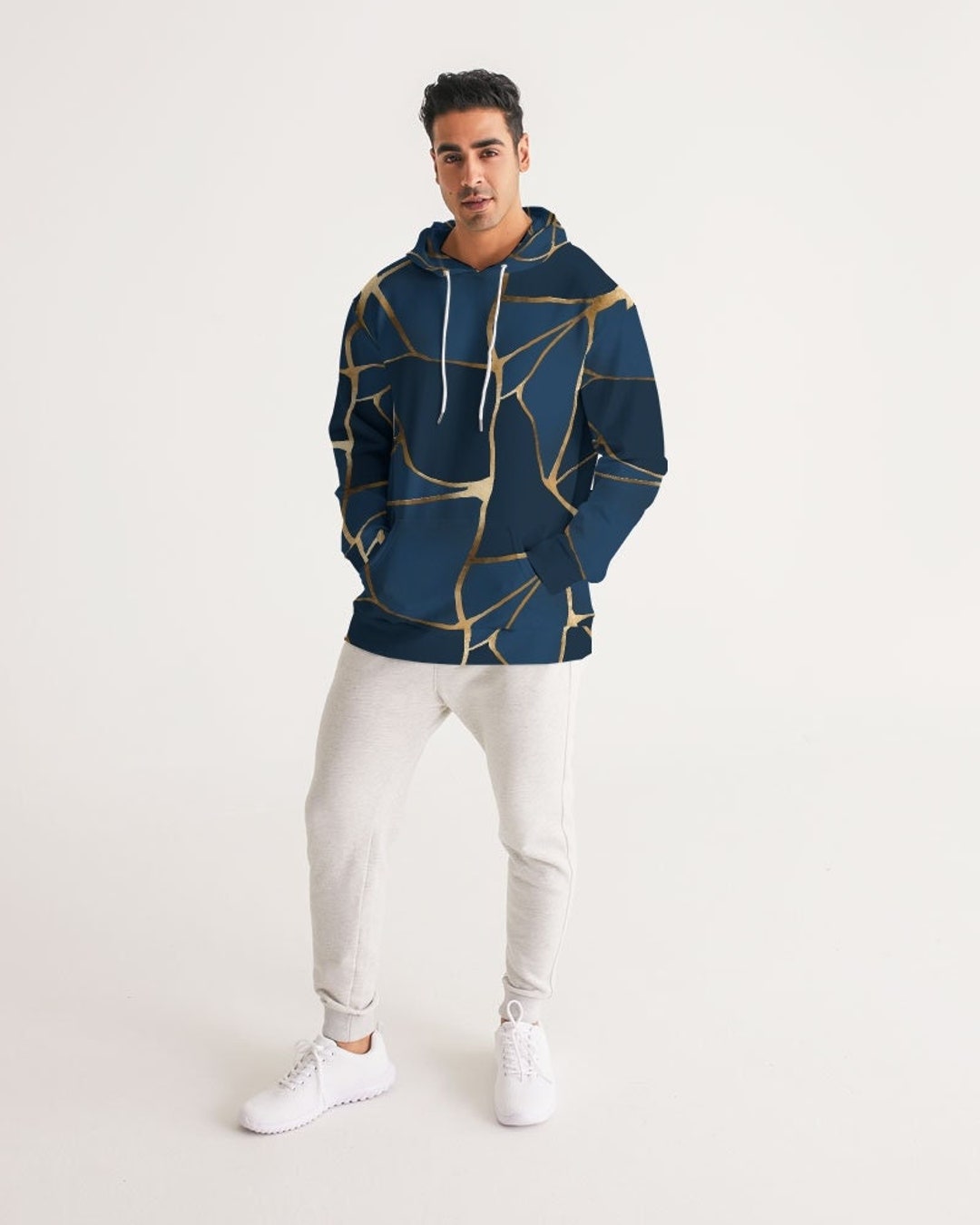 Unique Kintsugi Patchwork Hoodie, Japanese Inspired Sweatshirt With ...