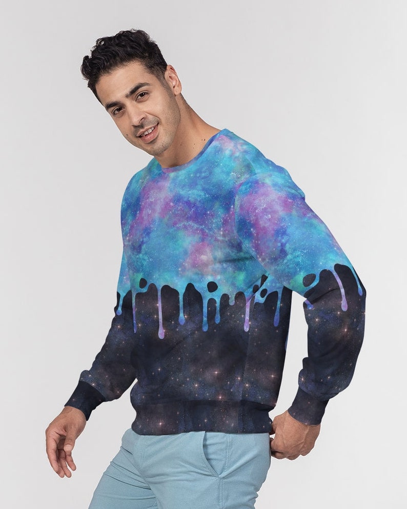 Galaxy Paint Drip Sweatshirt Galaxy Drip Painting Sweatshirt Dripping ...