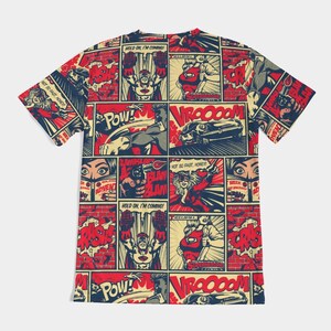 Retro Comic Strip Superhero Tee, Pop Art Graphic T-shirt for Pop ...