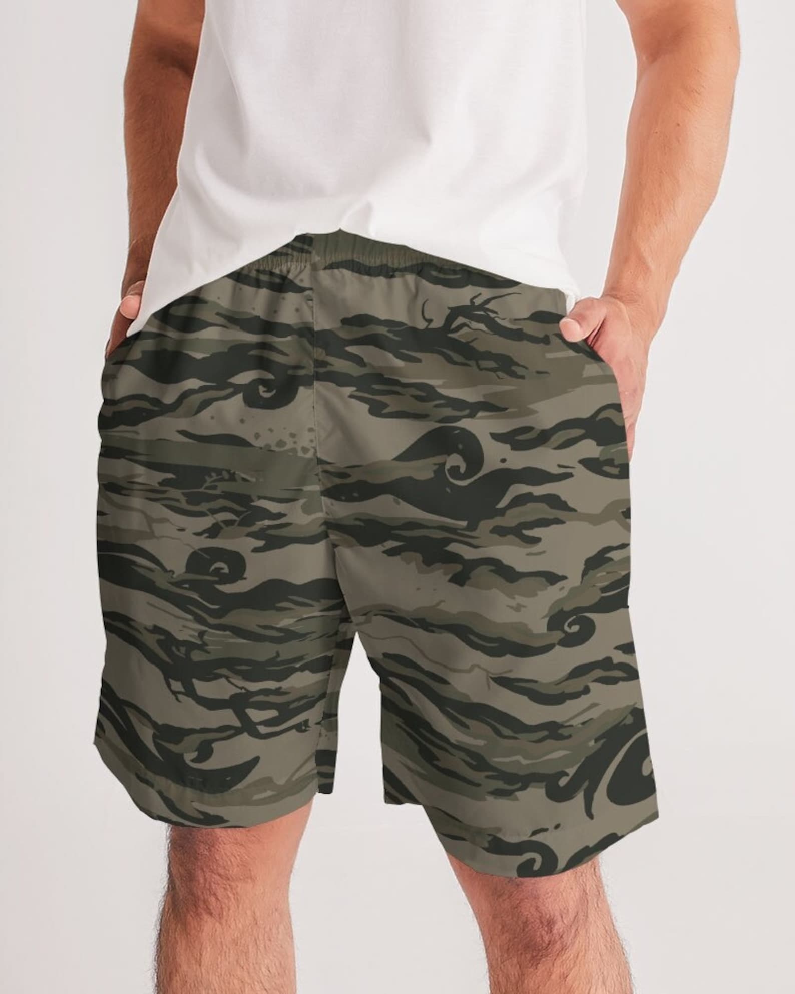 Cloud Camo Jogger Shorts, Urban Military Style, Asian Camouflage Design ...