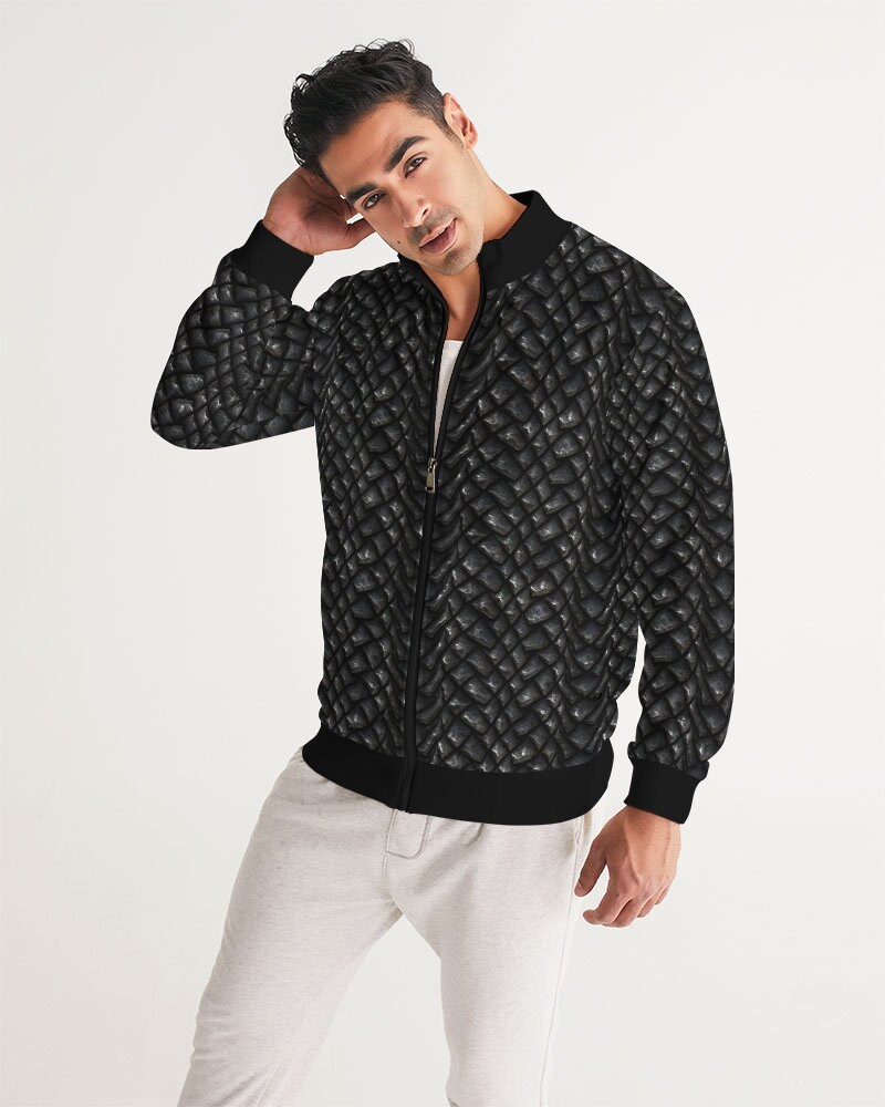 Black Onyx Dragon Scale Track Jacket, Dragon Scale Armor Jacket, Dragon ...