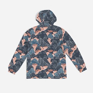 Rural Japan Mountain Windbreaker, Mountain Landscape Jacket, Gift for Nature Lover Japanese ...