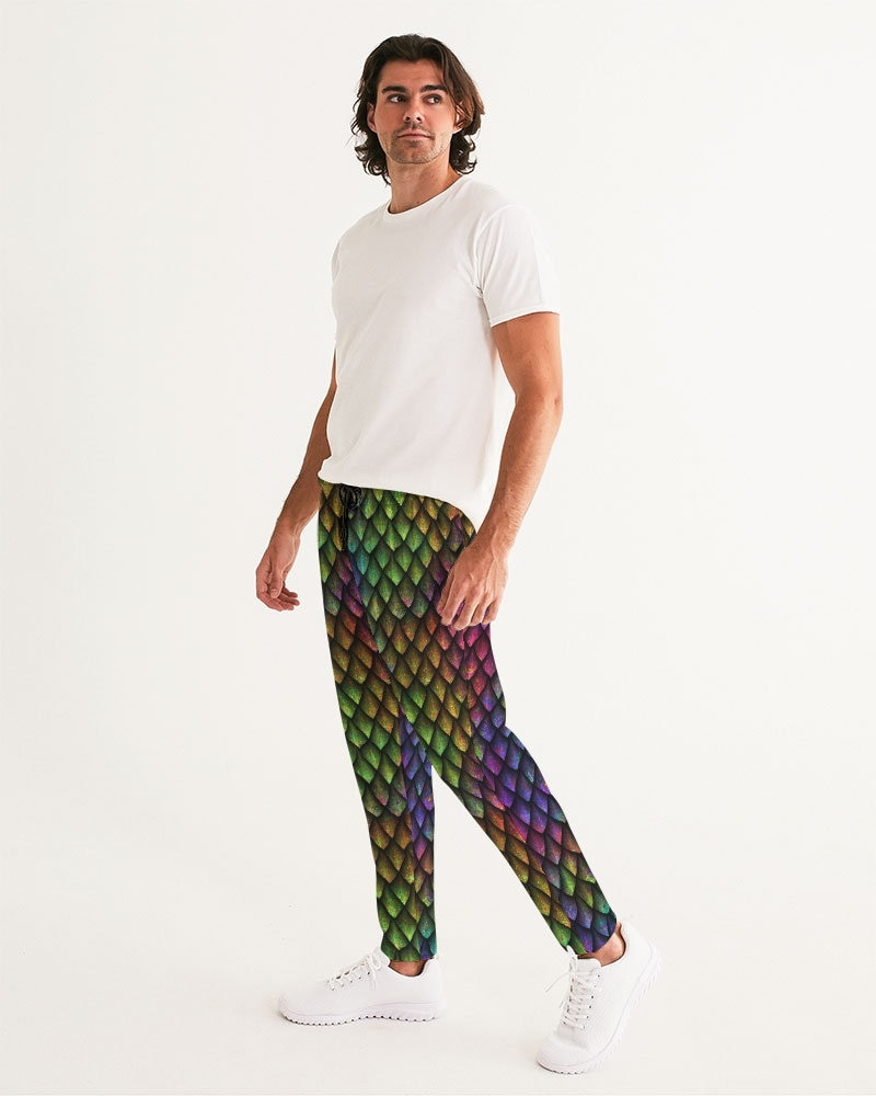 Rainbow Dragon Scale Print Jogger Sweatpants Dragon Skin Pants Dragon ...