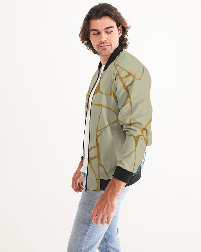 Cracked Great Wave Painting Bomber Jacket The Great Wave Off Kanagawa ...