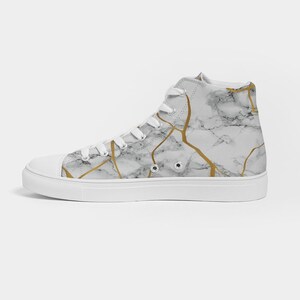 Kintsugi Art High-top Canvas Shoes Marble - Etsy