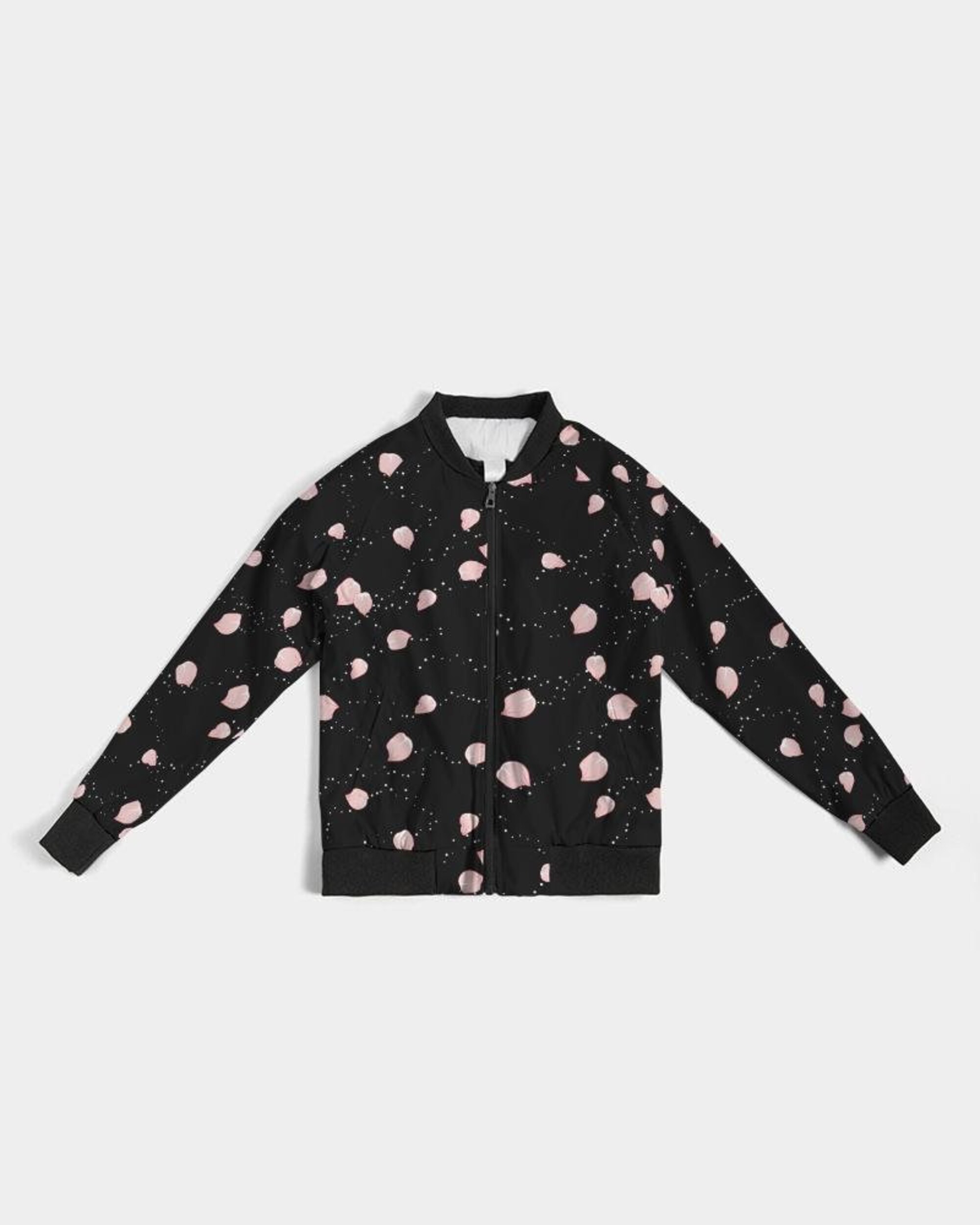Cherry Blossom Petals Bomber Jacket Spring Blossom Flowers Jacket ...