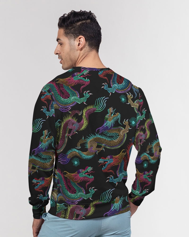Japanese Dragons Sweatshirt embroidery Effect Chinese Dragon Sweatshirt ...