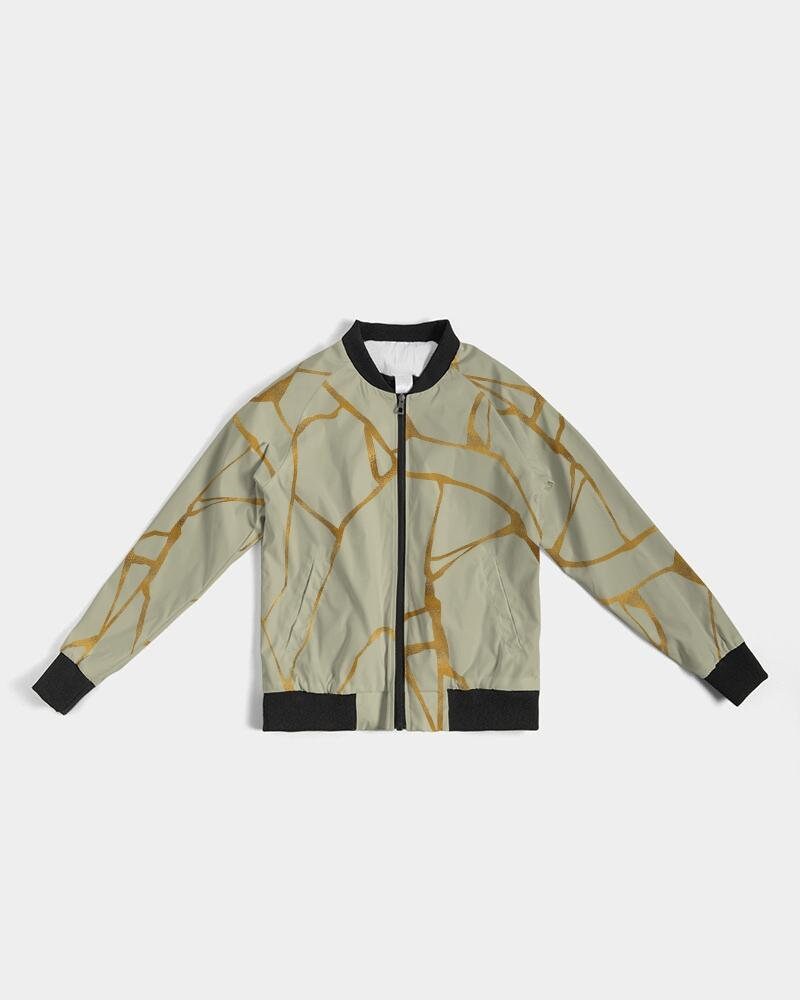 Cracked Great Wave Painting Bomber Jacket The Great Wave Off Kanagawa ...