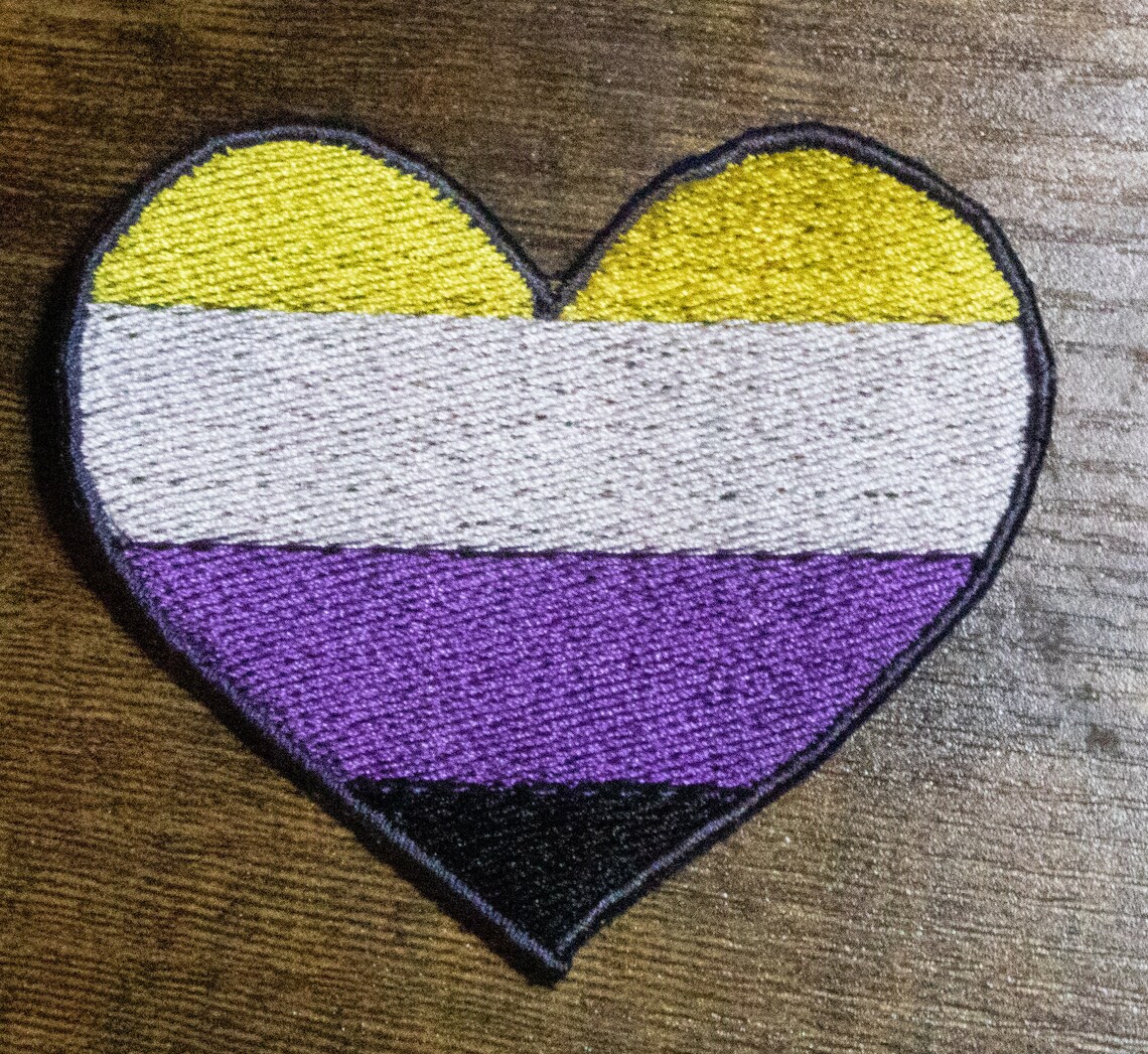 Non Binary Pride Heart Etsy