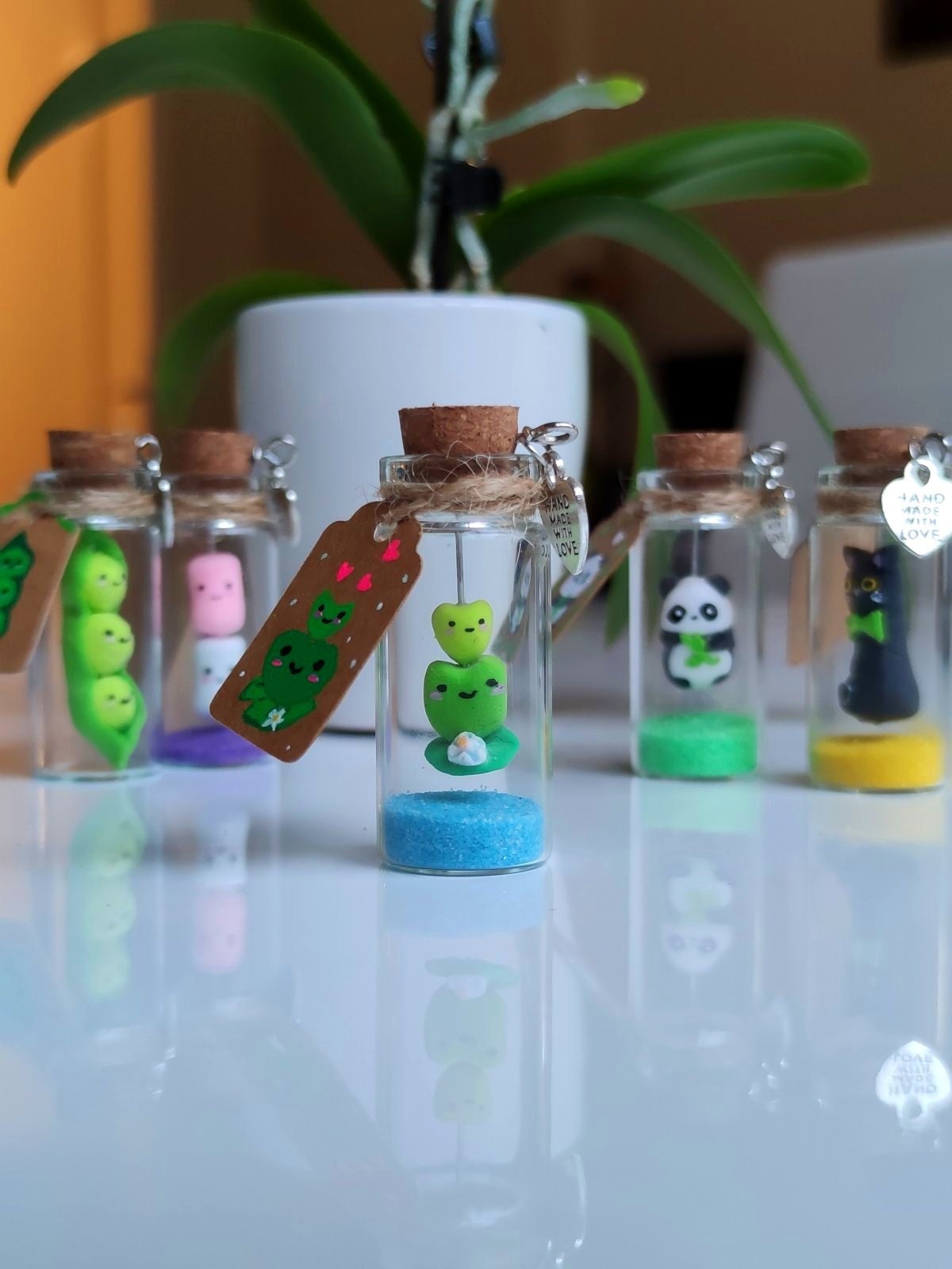Frog in a Glass Bottle With a Custom Label | Unique Miniature Figure ...