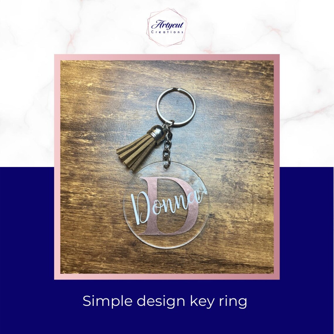 Personalised Key Ring Chain Tag - Etsy